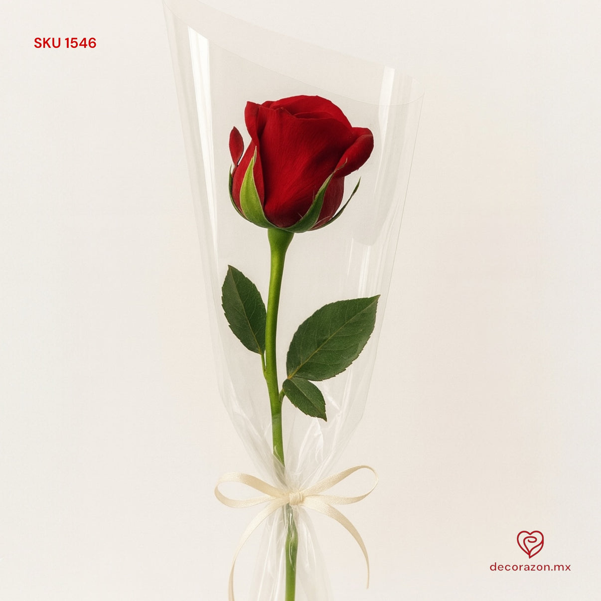 1 rosa en celofán – Florería Decorazon