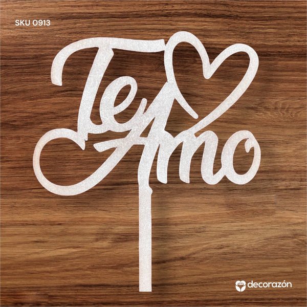 Topper Te Amo – Florería Decorazon