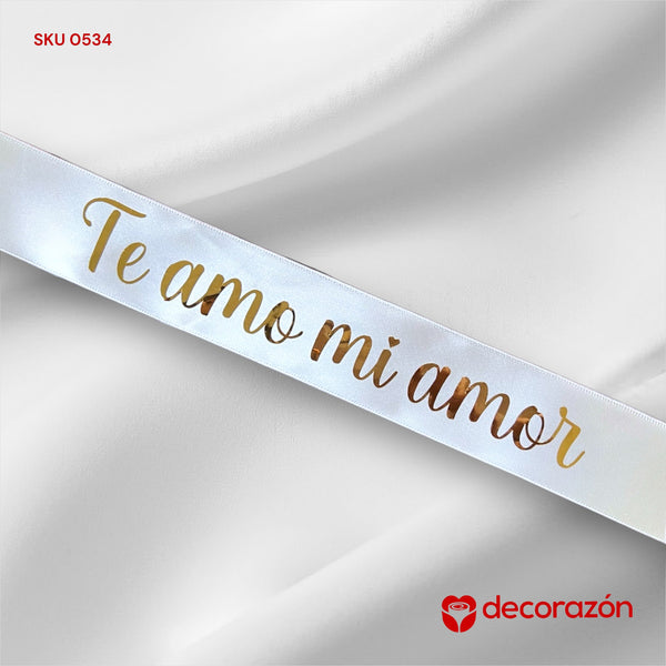 Listón te amo mi amor – Florería Decorazon